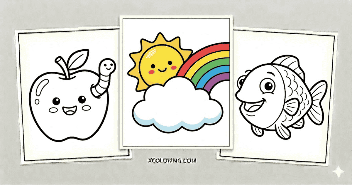 20+ Easy Coloring Pages (Free Printable PDFs)