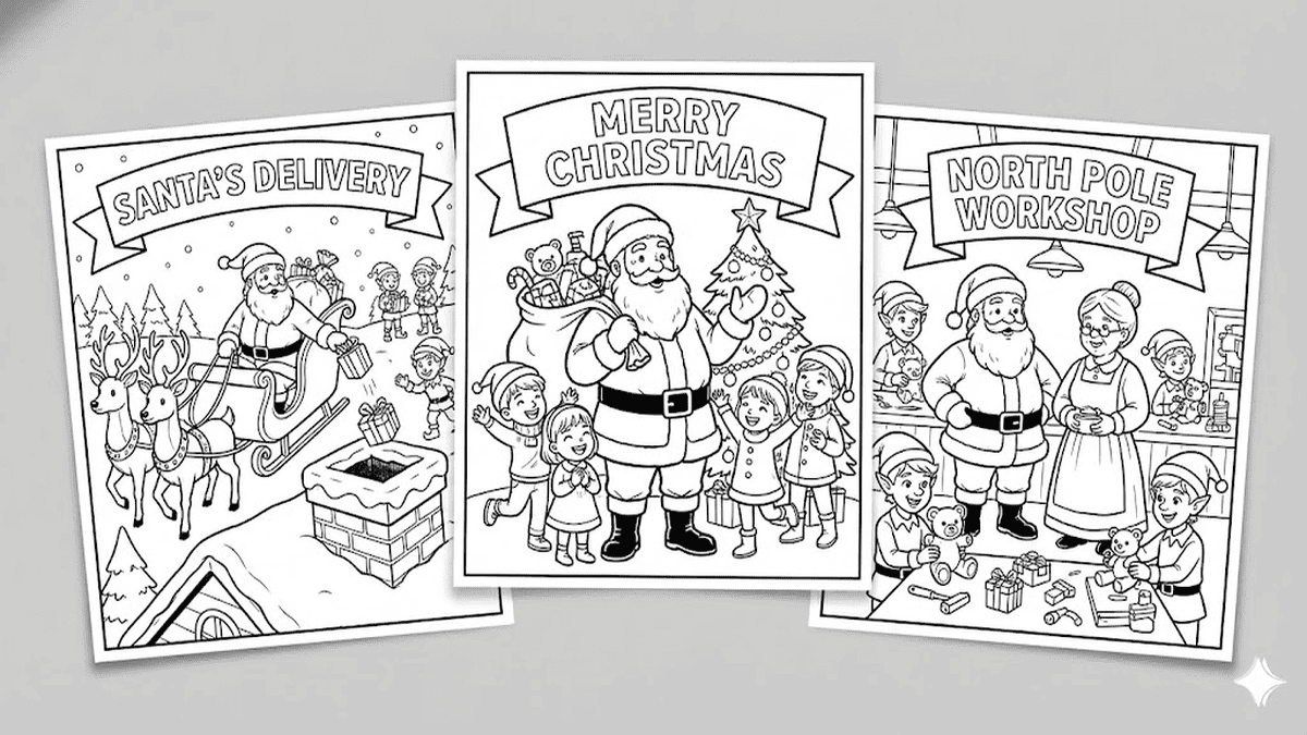 30+ Santa Claus Coloring Pages (Free PDF Printables)
